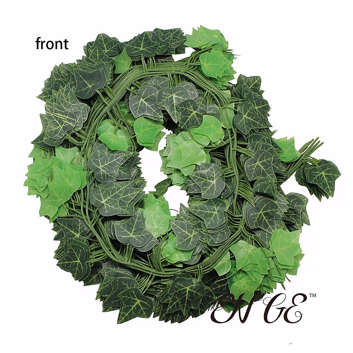 ALIERSA 12 Strands-94ft Artificial Shrubs Vines Creeper Green Ivy Silk Leaves Wreath for Wedding Home Outdoor Garden Office Wall Cover Decoration