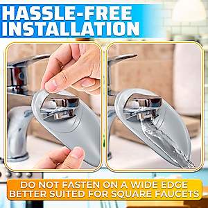 Toddler Faucet Extender for Bathroom Sink - 3Pcs Extension Faucet Cover Bathtub Baby Sink Attachment for Washing Face Hand Washing - Long Extend Water Faucet Extender Toddler Sink Fun Gadgets