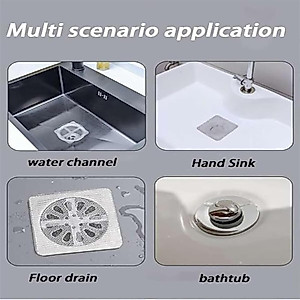 SHUCHUANG 30 Pcs 4" X 4" Disposable Shower Drain Hair Catcher, Bathroom Drain Hair Catcher,Drain Mesh Cover, Drain Mesh Strainer. Suitable for bathrooms, Laundry Rooms, bathtubs, Kitchens, Sinks