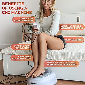 Lifepro Chi Machine Lymphatic Massager - Chi Swing Machine Original for Passive Aerobic Leg Exercises- Exercise While Sitting or Lying Down with Swing Master Chi Machine Body Shaker Mediripple