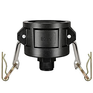 Huazu 275 330 Gallon IBC Tote Fittings, IBC Tote Tank Drain Adapter 2 Inch Camlock Fittings to 3/4 Inch Male Garden Hose Thread for IBC Tote Containers and Garden Hose Fittings