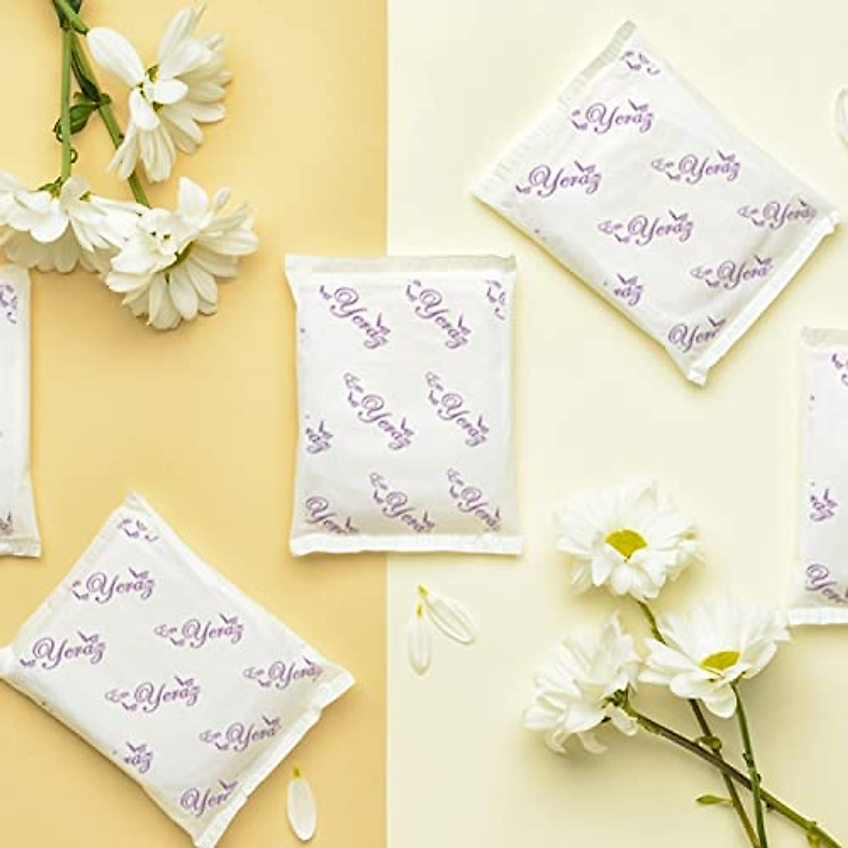 Em Yeraz Women Sanitary Pads, Ultra-Thin, Fast Absorbency with Wings, Size 5, 30 Count, Day use