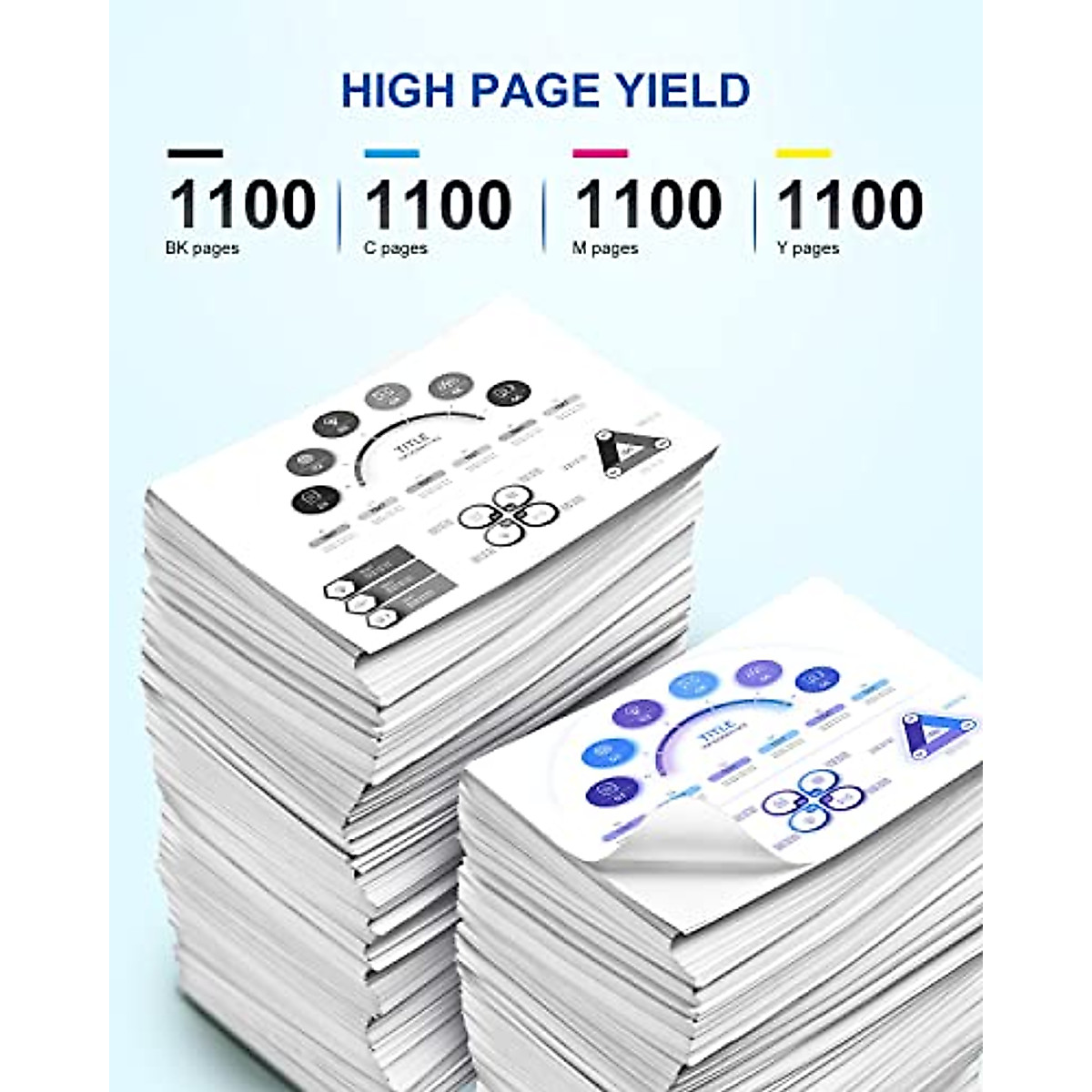 822xl Ink cartridges Remanufactured Replacement for Epson T822 822 XL Ink Cartridges to use for Epson Workforce Pro WF-3820 WF-4820 WF-4830 WF-4833 WF-4834 Printer(Black, Cyan, Magenta, Yellow)