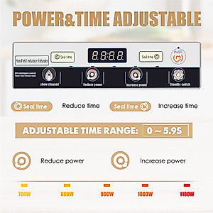 NEWTRY 15-100MM Induction Sealer, 800W-1200W Handheld Heat Sealing Machine for Bottle Cap Liquid Foil