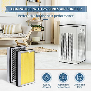 Zouhwaso Pet Care MA Series 25 Replacement Filter compatible with MA Series 25 Air Cleaner pur-ifier, 3-in-1 Composite Filter with Upgrade acti-vated car-bon, H13 True HEPA and Pre-filter, Pack of 4