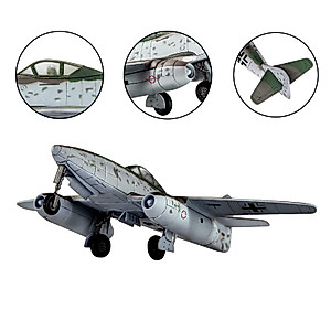 HANGHANG 1/72 Messerschmitt Me 262A Fighter Attack Plane Diecast Military Models Metal Airplane Models for Collection or Gift
