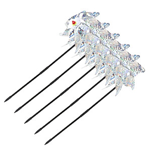 BESPORTBLE Reflective Windmill 20 Pcs Garden Windmill Garden Bird Fishpond Orchard Windmill Bird Windmill Reflective Pinwheels Prop to Rotate Plastic Bird Belt Outdoor
