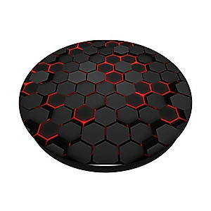 Cool Red and Black Cell Phone Button Holder Pop Out Knob PopSockets Swappable PopGrip