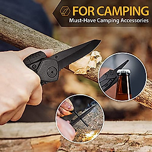Father’s Day Gifts for Dad Men from Daughter Son, 16-in-1 Multitool Knife Plier Camping Accessories Pocket Multi Tools, Cool Gadgets Birthday for Him Husband Wife Who Have Everything Wants Nothing