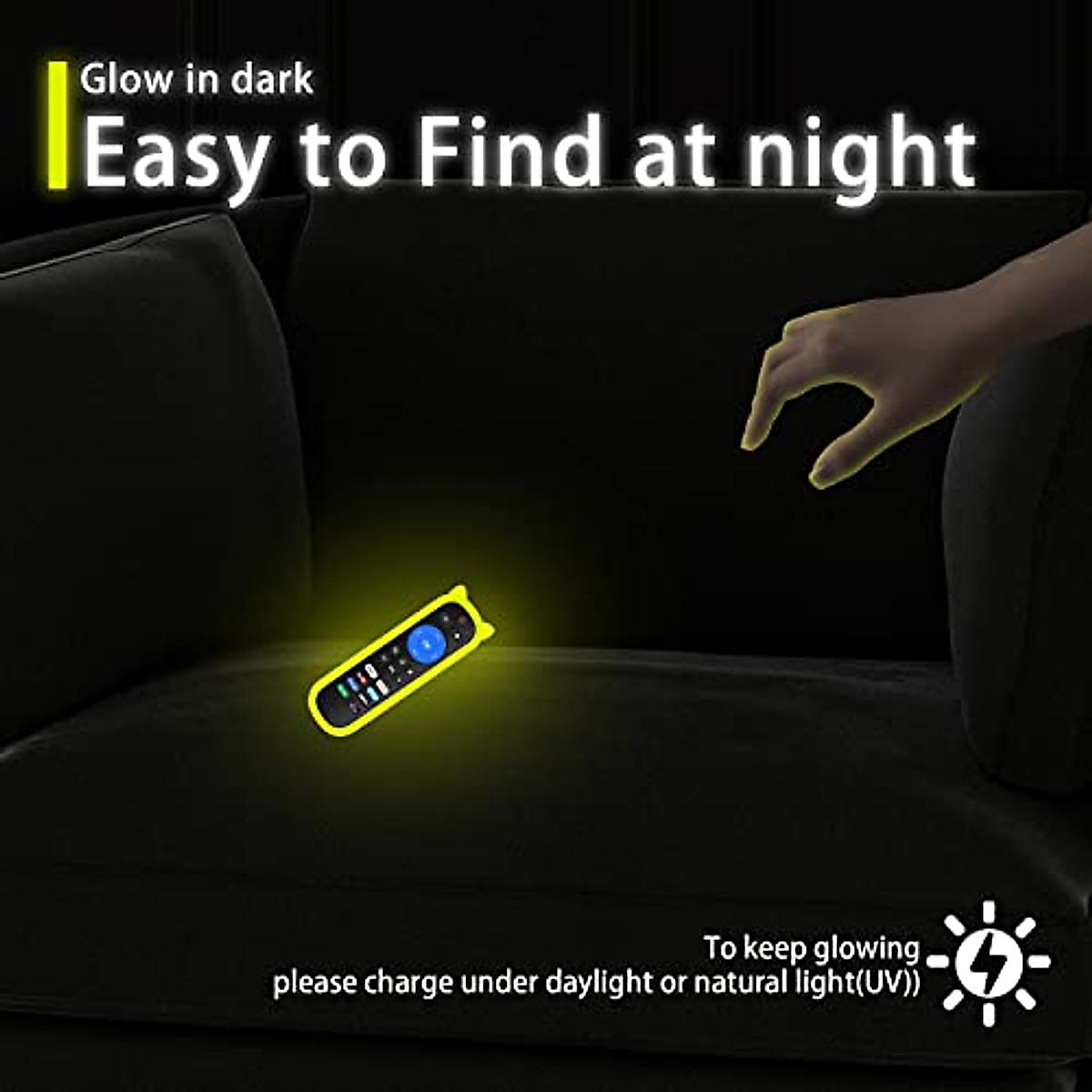 Remote Control for Roku Players and Roku TVs(2 Pack), for Roku Box, Roku 1 2 3 4, Roku Express/+, Roku Premiere/+, Roku Ultra and TCL Hisense Onn Element Sharp Philips Roku TV with Glow Remote Cover