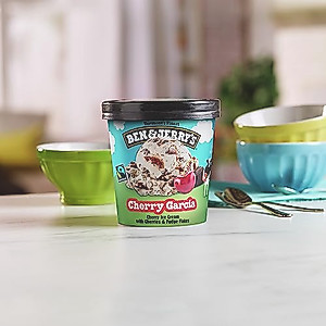 Ben & Jerry's Cherry Garcia Ice Cream Pint Non-GMO 16 oz