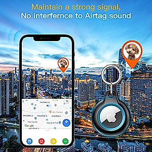 [4 Pack] Airtag Keychain for Apple Air Tag Holder IPX8 Waterproof Military-Grade Drop Shockproof Protective Cover Case Scratch Resistant for Pets, Dog, Keys, Cat, Luggage