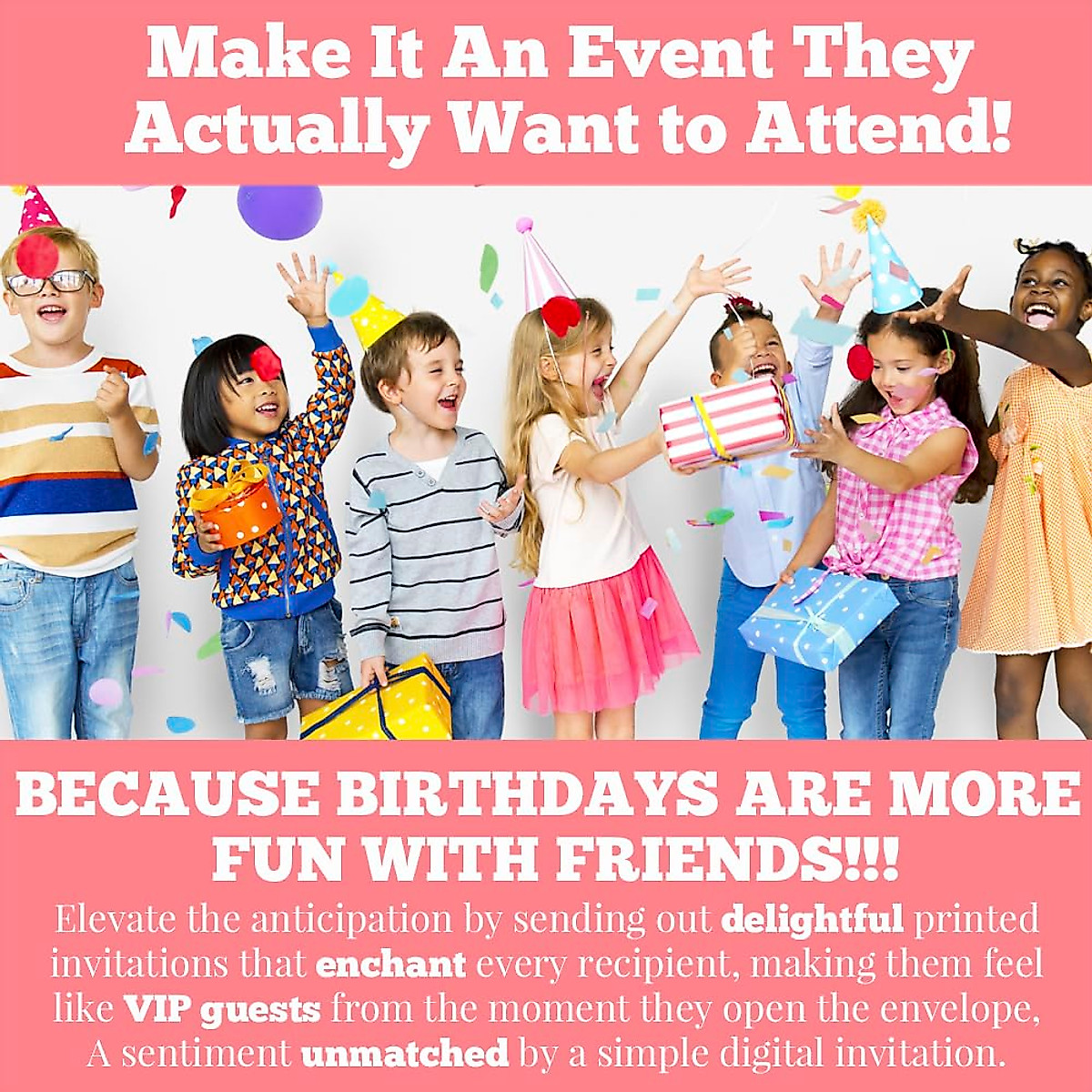 Amanda Creation Axolotl Birthday Party Invitations, 20 5x7 Fill-In Cards with Twenty White Envelopes