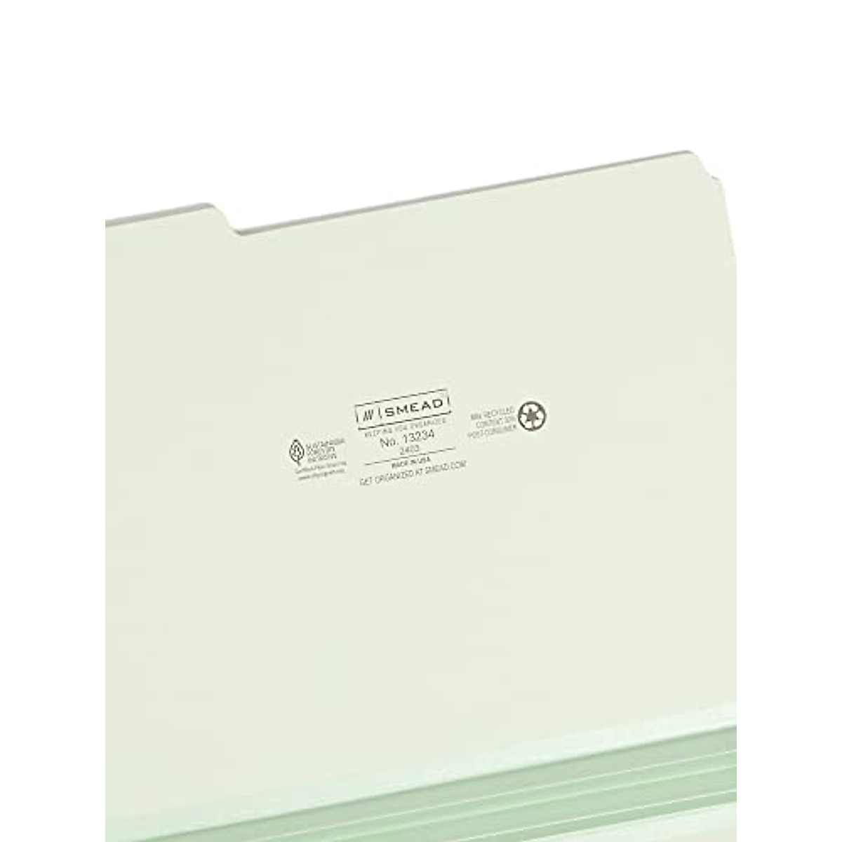 Smead Pressboard File Folder, 1/3-Cut Tab, 2" Expansion, Letter Size, Gray/Green, 25 per Box (13234)
