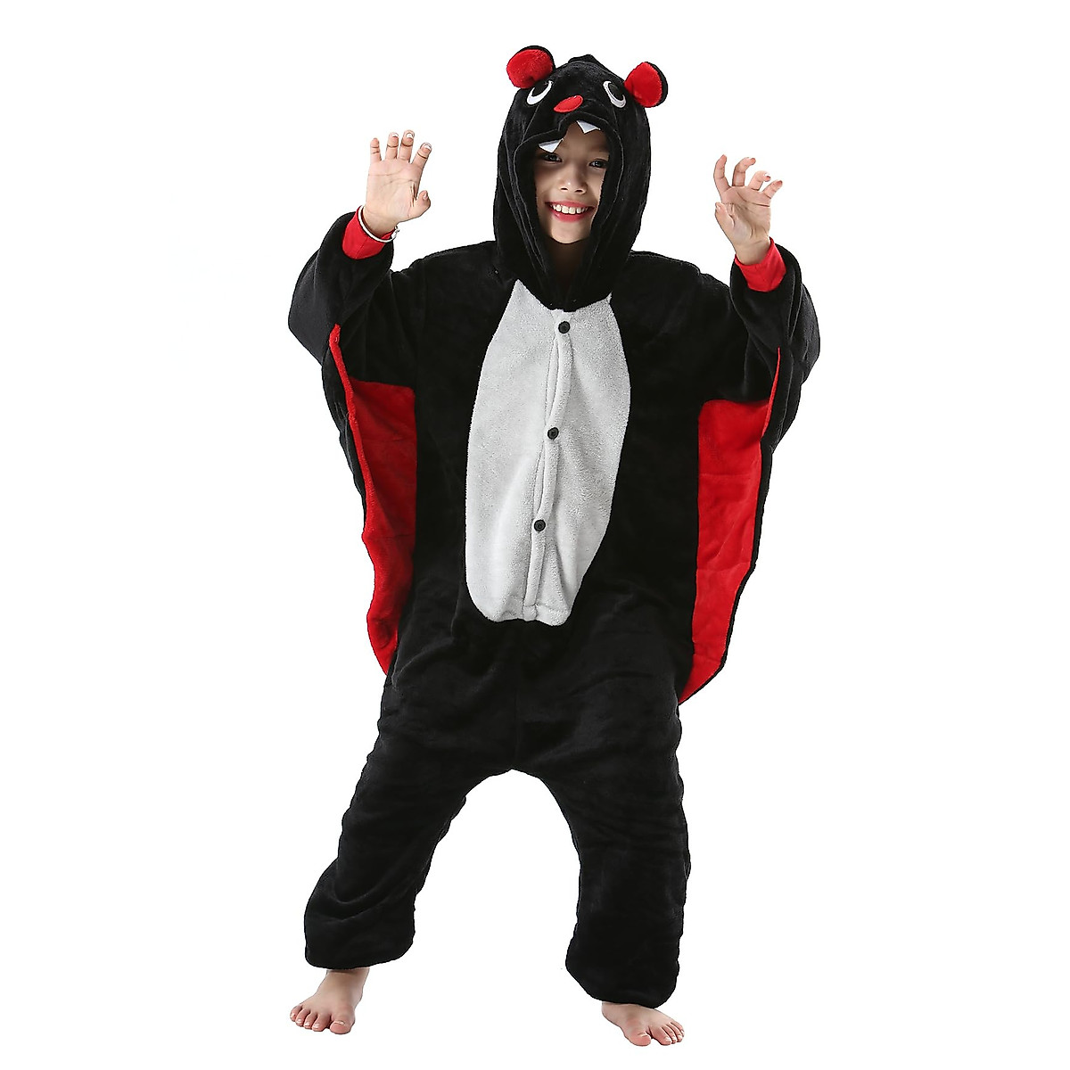 CuteOn Bat Onesie Kids Animal Pajamas for Boys Girls Halloween Christmas Costume Height for 120cm