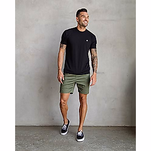 INTO THE AM Premium Men's Fitted Crew Neck Basic Tees - Modern Fit Fresh Classic Short Sleeve Logo T-Shirts for Men (Black, Large)