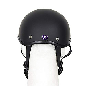 MONACO TRADERS SOA Beanie Novelty Flat Black Motorcycle Half Helmet Cruiser Biker S,M,L,XL,XXL (XL, Flat Black)