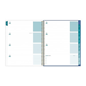 2023-2024 Blue Sky™ Inkwell Press Whirlwind Frosted Polypropylene Horizontal Weekly/Monthly Flex Academic Planning Calendar, 8-1/2" x 11", July 2023 to June 2024, 142398