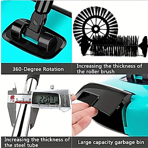 Generic 3-in-1 Easy Sweep: Hand Push Sweeper, Mop, Vacuum Combo for All Hard Floors - Effective on Pet Hair & Spills, Extra Cloths Included (Bright Red,Broom + 2 Original Cloths)