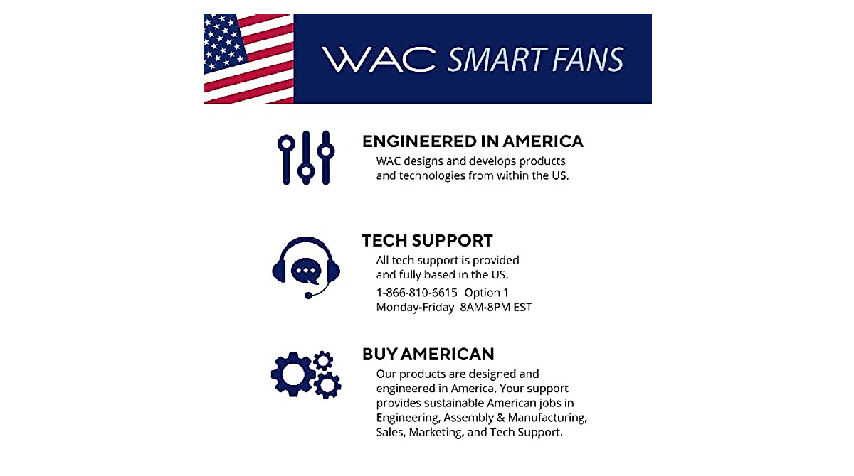 Smart WAC Swirl Ceiling Fan – Control with Alexa & App