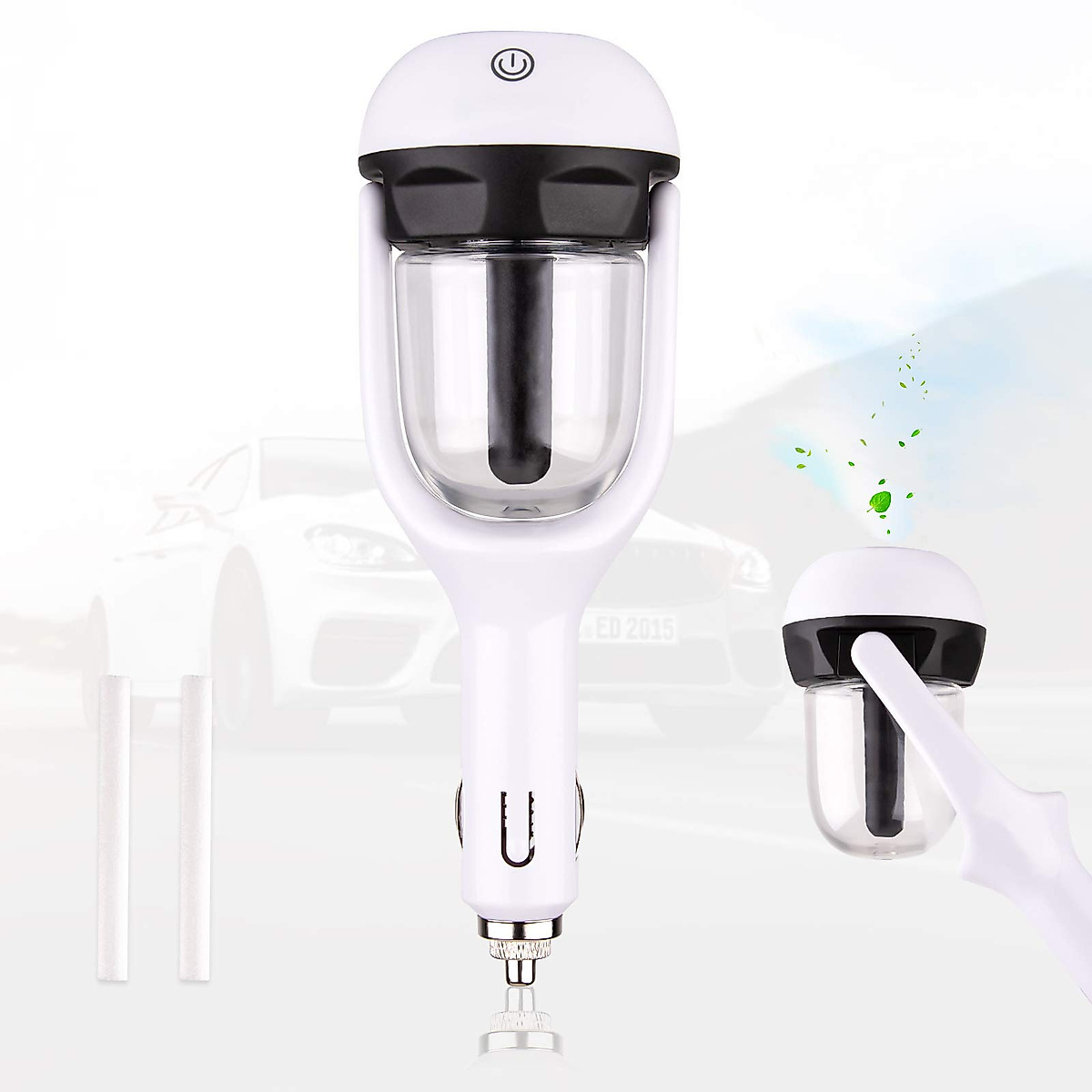 FPVERA Car Humidifier, Car Air Purifier Aroma Diffuser, Car Air Freshener Purifier Aromatherapy Mist Maker Suit for Vehicle Automobile Gift Water Soluble Essential Diffuser