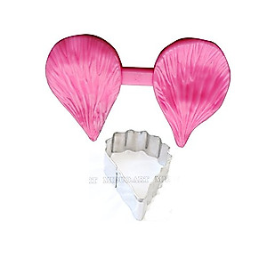 Carunke Gumpaste Hibiscus Petal Cutter & Veiner Set Fondant Cake Mould
