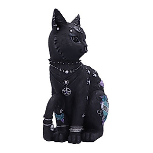 Nemesis Now Nine Lives Cat Figurine, Black, 22cm