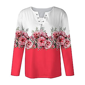 Costumes for Women Women's tunics Clothes for teen girls Fall clothes for women Workout Long Sleeve Tops for Women Women's Hoodies Women Sweaters for Fall and Winter（3-Red,Medium）