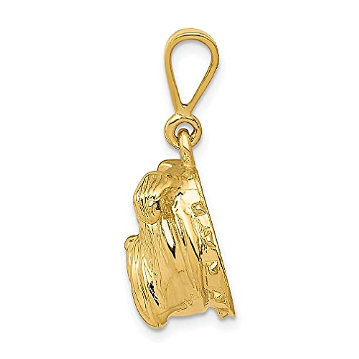 IceCarats 14K Yellow Gold Bulldog Necklace Charm Pendant 26mm x 16mm Only