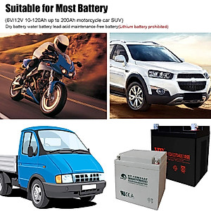 NDDI Car Battery Charger, 6V-12V 5A Smart Battery Trickle Charger Automotive Battery Charger Maintainer for Car Truck Motorcycle Lawn Mower Marine Lead Acid Batteries