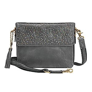 Gun Tote'n Mamas womens Tote'n (Grey) Distressed Buffalo Leather Crossbody Organizer Purse by Gun Tote n Mamas, Grey, Medium US