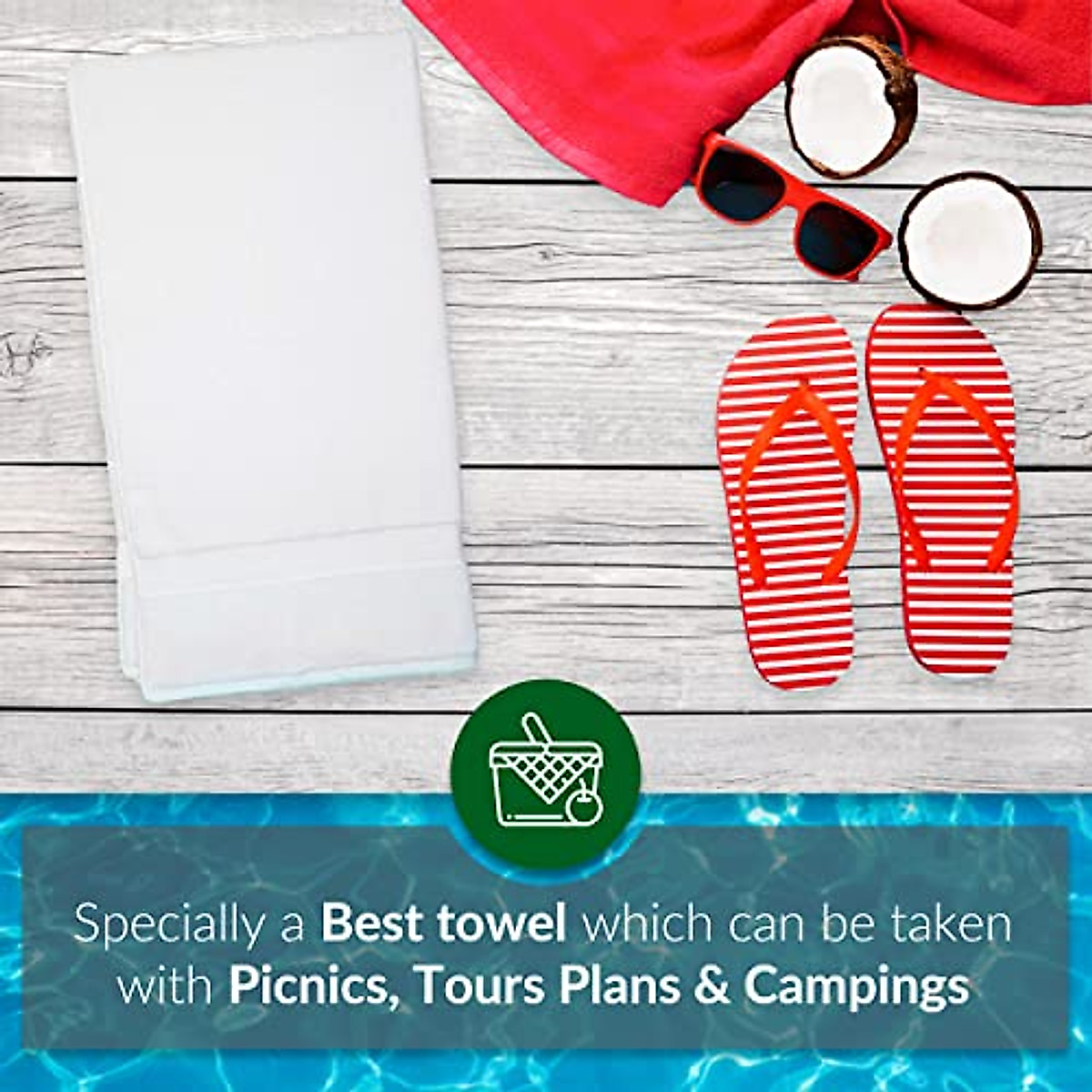 GOLD TEXTILES Bulk Bath Towels White 12 Pack (22x44 Inches) Economy Light Weight Easycare