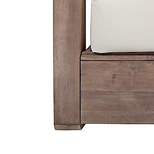 Christopher Knight Home Randy Outdoor Acacia Wood Loveseat Set with Coffee Table, Brown and Beige