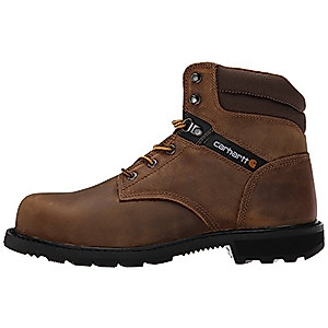 Carhartt Men's Traditional Welt 6" Steel Toe Work Boot Construction, Crazy Horse Brown Oil Tanned, 12 Wide