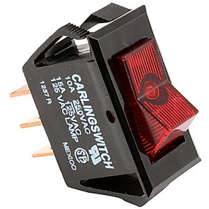 OCS Parts Bunn 12920.0000 Red Lighted On/Off Switch | Replacement On/Off 125V Rocker Switch for Home and Commercial Bunn Coffee Brewers and Warmers