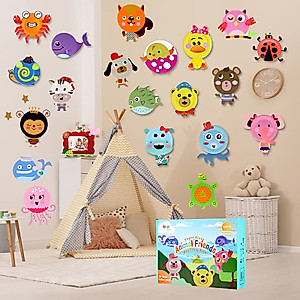 Coco&Estee 20 Pack Paper Plate Crafts Kit Kid, Arts and Crafts for Kids, Animal Crafts for Toddler Activities Ages 3-5 Party Games, Preschool Learning Activities, Art Supplies Preschool Crafts