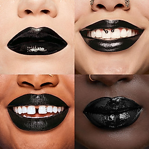 Urban Decay Vice Lip Bond Glossy Longwear Liquid Lipstick (Indie Sleaze - Pure Black), Transfer-proof, Smudge-proof, Up to 16HR Wear, Vegan, Cruelty-free - 0.14 fl oz