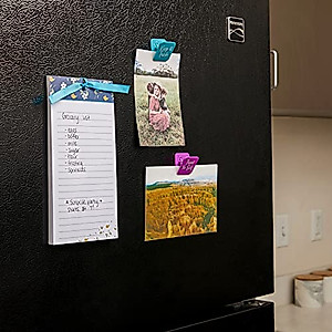 Juvale 6 Pack Floral Magnetic Notepads for Refrigerator, Grocery List, To Do List, with Ribbon Bows, 60 Sheets Each (4 x 8 In)