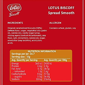 Lotus - Original Caramelised Biscuit Spread Smooth - 400g