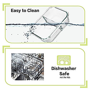 HOMBERKING 9 Pack Glass Meal Prep Containers 3 & 2 & 1 Compartment, Glass Food Storage Containers with Lids, Airtight Glass Lunch Bento Boxes, BPA-Free & Leak Proof (9 lids & 9 Containers) - White