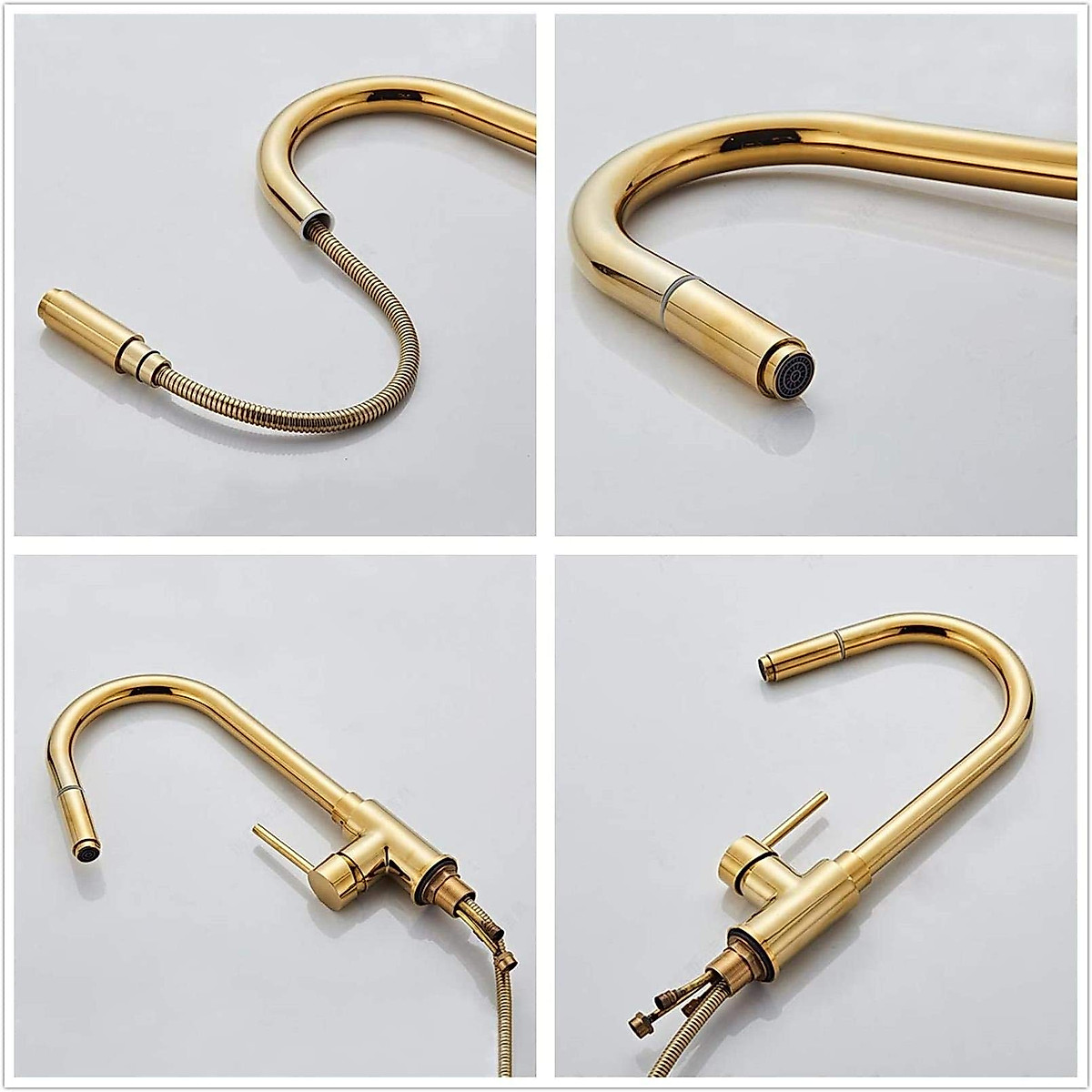 Bathtub Faucet Kitchen Sink Taps Modern Single Hole Single Handle Swivel Spout Pull Out Kitchen Taps, Mixer Hole Pull Out Faucet Monobloc Mixer Tap