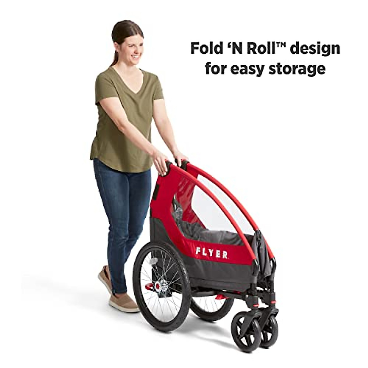 Flyer™ Duoflex 2 in 1 Bike Trailer and Stroller for Toddlers, 1+ Years
