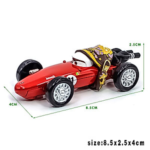 Movie Cars 2 3 Basic Characters Assortment McQueen Mater Chick Hicks Doc Hudson The King Cuz Sheriff Toy Car 1：55 Loose Diecast Vehicles Toys Set Children Car Toy