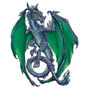 Fantasy Dragons Temporary Tattoos, Set of 10 Colorful Dragon Tattoos