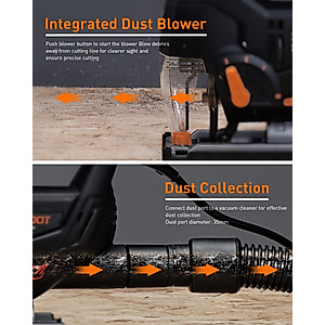 6.7 Amp 800W Jigsaw, ENGiNDOT (800-3000 SPM) Jig Saw with 6 Variable Speed, Laser & LED, 4 Orbital Sets, 6 Blades, 45° Bevel Cutting, Scale Ruler, Dust Blowing for Wood, Metal and Plastic Cutting