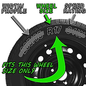 Fuel Rider Set of 4 17 Inch Gloss Black Wheel Skins Compatible with 14-19 Dodge Journey 17-19 Caravan Impostor for Style Wheel Rim Covers