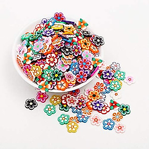 Fake Mini Flowers Slices Polymer Clay for Slime Putty Scrapbooking Embellishments Decorations Nails Arts and Crafts Decoration