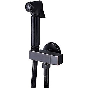 Bidet Sprayer Head Wall Mounted Bathroom Bidet Faucet Shower Faucet Toilet Bidet Muslim Brass Washer Tap-Black Bronze Bidet