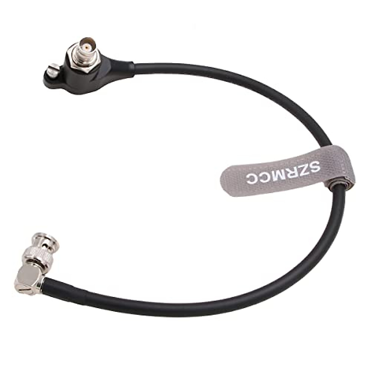 SZRMCC SDI Protector Cable 12G 6G HD SDI Right Angle BNC Surge Overvoltage Circuit Protector Isolator Video Cable for RED Komodo ARRI Alexa Sony（Black-Elbow 30cm）