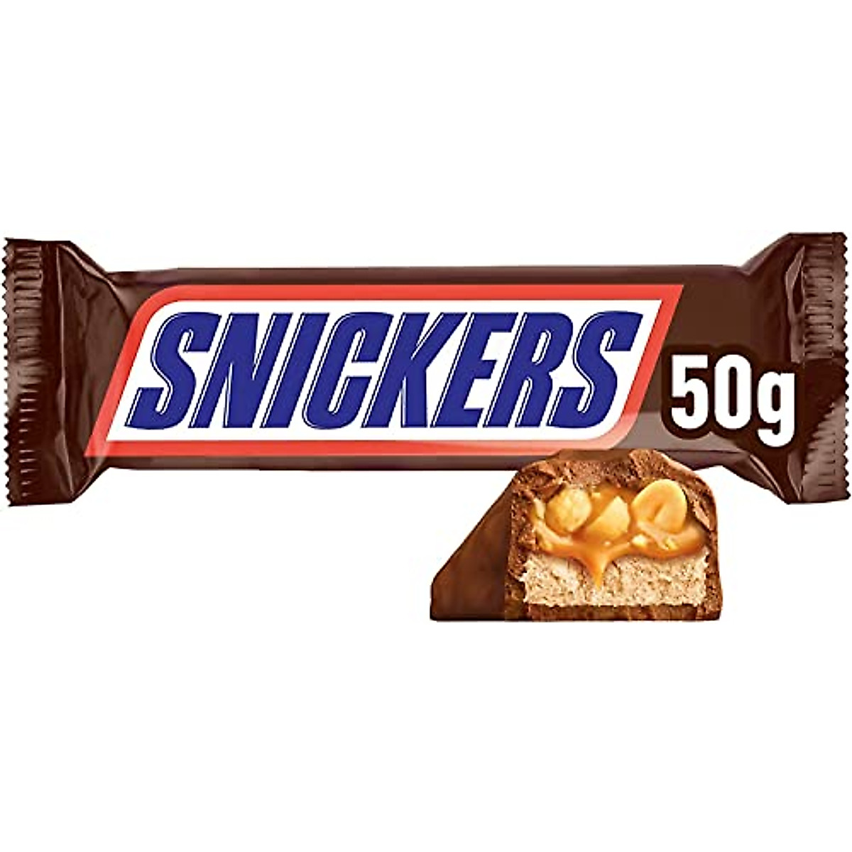 Snickers Bar with Caramel and Roasted Peanuts Chocolate Covered, 24 bars x50g (1200g)